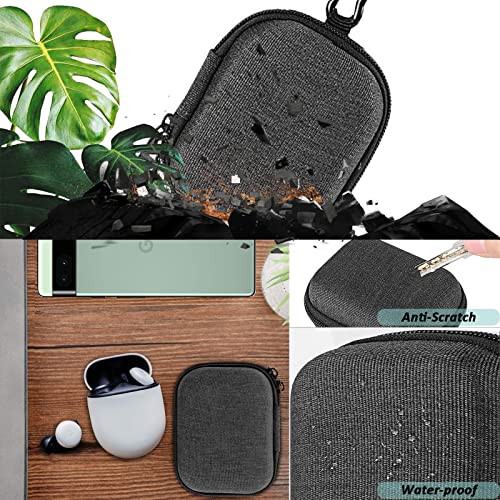 Compatible for Google Pixel Buds Pro 2022 Case, [Portable] [Keychain] [Storage Bag] Hard Case for Google Pixel Buds Pro/Pixel Buds A-Series/Pixel Buds 2 Case (Black)