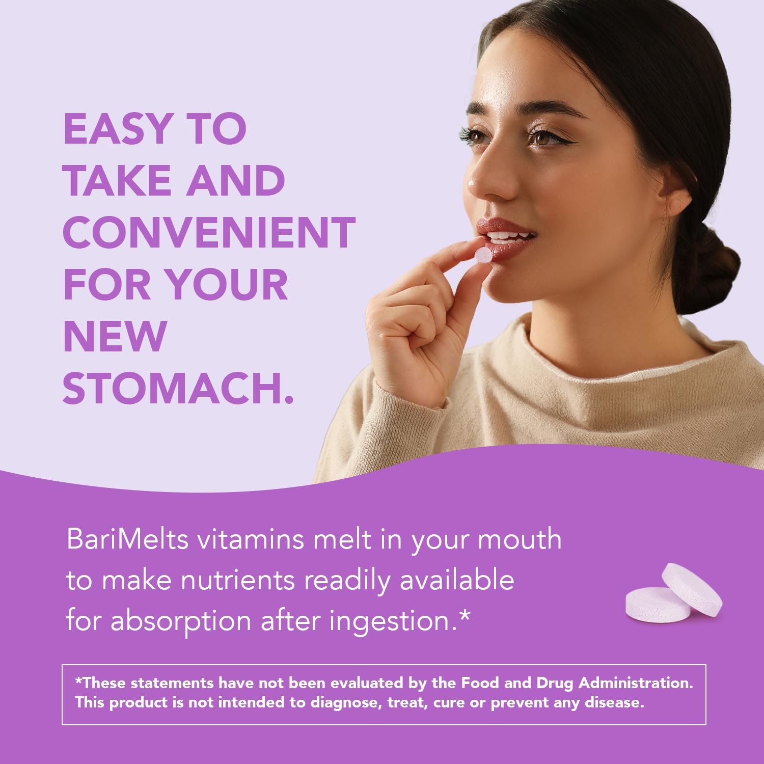BariMelts Bariatric Multivitamin with Iron - 1 Month Supply (60 Fast-Dissolving Tablets) - Post-Op Bariatric Vitamins