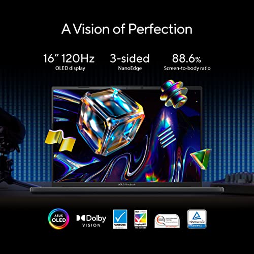 ASUS Vivobook Pro 16X OLED Laptop, 16” 16:10 OLED Display, Intel Core i9-13980HX CPU, NVIDIA® GeForce® RTX™ 4060 GPU, 16GB RAM, 1TB SSD, Windows 11 Home, Earl Grey, K6604JV-ES94