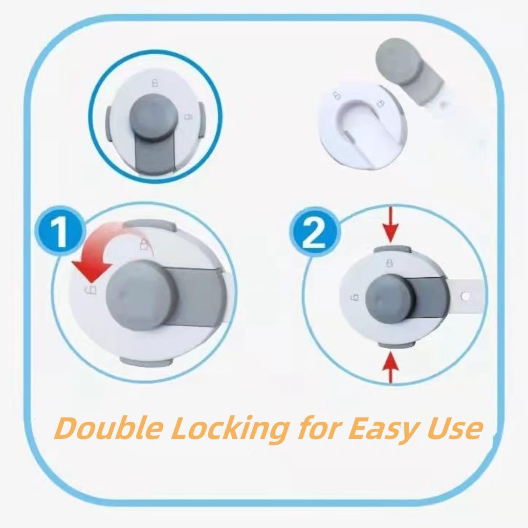 Baby Proofing Lock (White, 2 Pack)