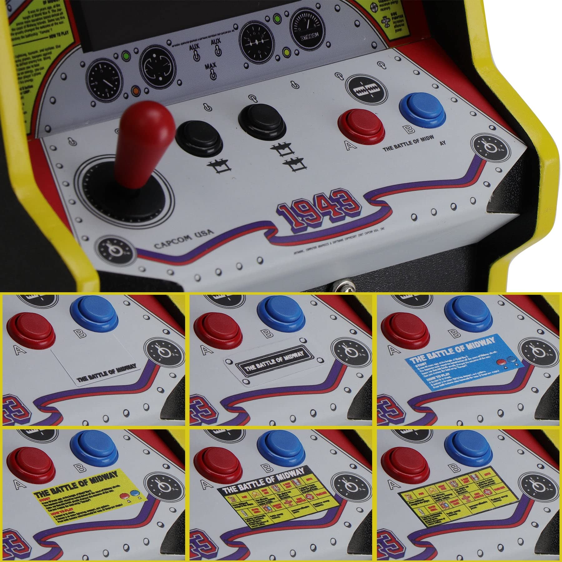 New Wave Toys 1943 x RepliCade Overhaul Edition - Playable Video Game Arcade 12.5 Inch Dynamo Cabinet