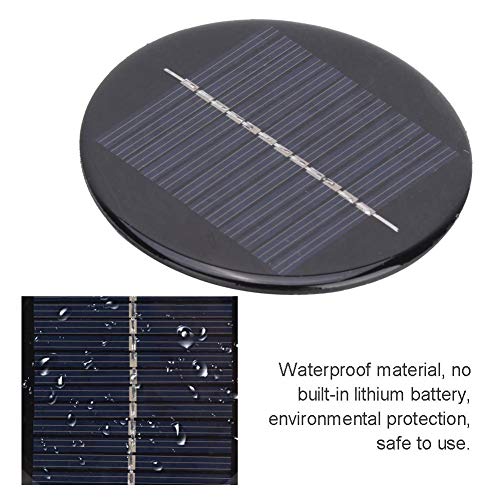 Bnineteenteam 4PCS Solar Panel,6V Round Portable Stable Efficient Polycrystalline Silicon Solar Cell Panel 80MM Diameter Small Size and Lightweight Other Climbing Camping Supplies