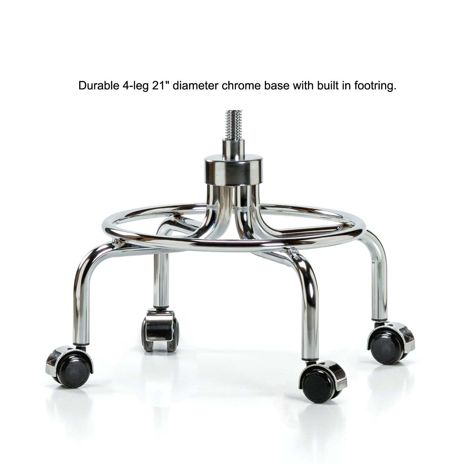 Perch Chairs & Stools Perch Retro Exam Stool, Black Vinyl