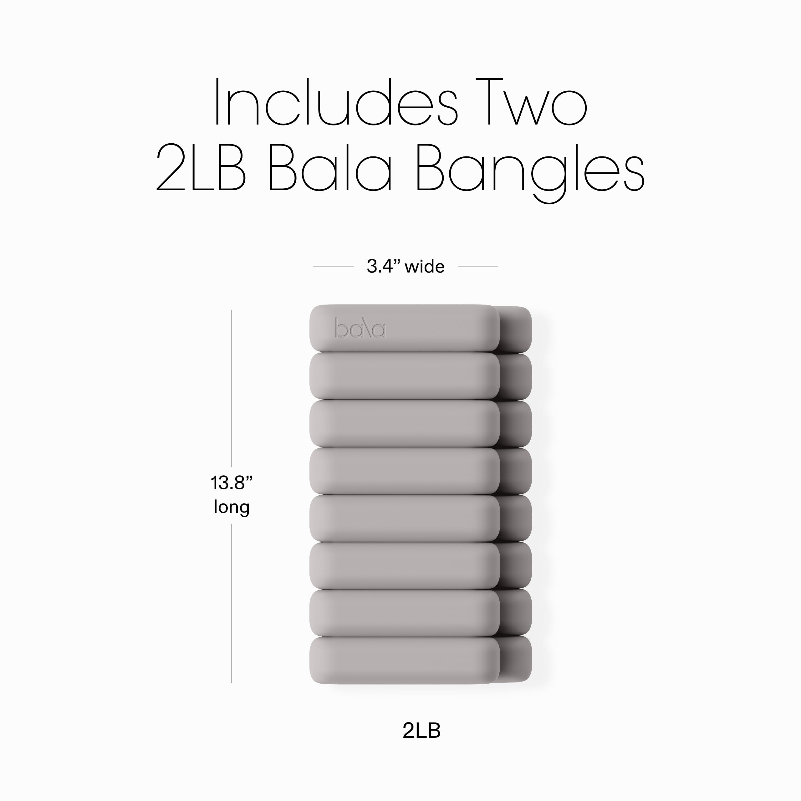 Bala Bangles Wrist & Ankle Weights for Women & Men (Heather) - 2 Pound Adjustable Silicone Weighted Bracelet Set for Gym, Yoga, Pilates, Cardio & Strength Training - Wearable Arm & Leg Workout Weights