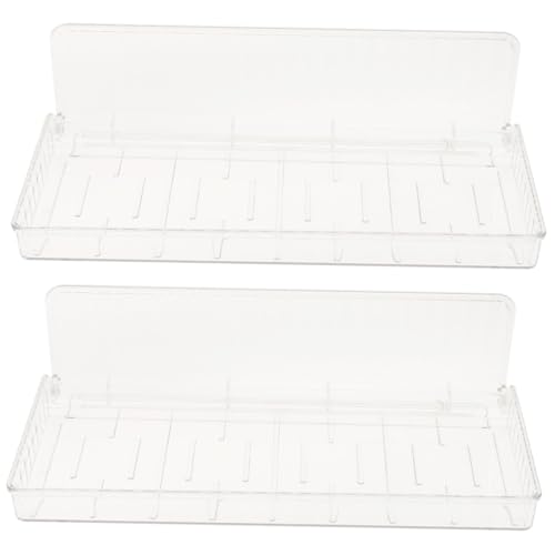 Cabilock 2pcs Wall-Mounted Storage Box Adhesive Shelf Wall Shelves Wall Mount Organizer Shelf for Wall Clear Shelf Wall Mounted Storage Shelf Wall Shelves for Wall Shelves for Storage