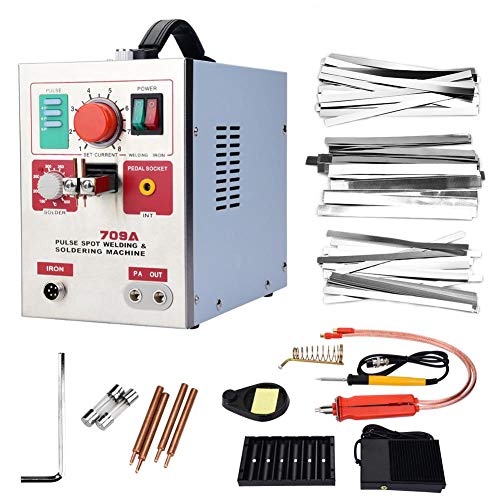 Battery Spot Welder, 150-450°C Fixed Welding Lithium Battery Spot Welder 20Vdc Adjustable Needle 3.2kW for Electrocar(US Plug 110V)