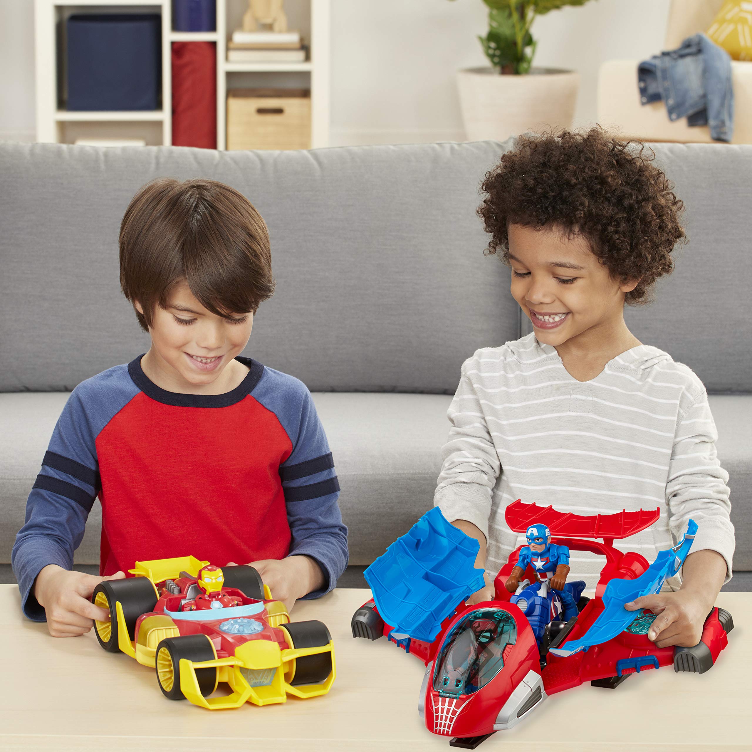 Marvel Super Hero Adventures Figure and Jetquarters Multipack, 3 Action Figures and 3 Vehicles, 5-Inch Toys for Kids Ages 3 and Up (Amazon Exclusive)