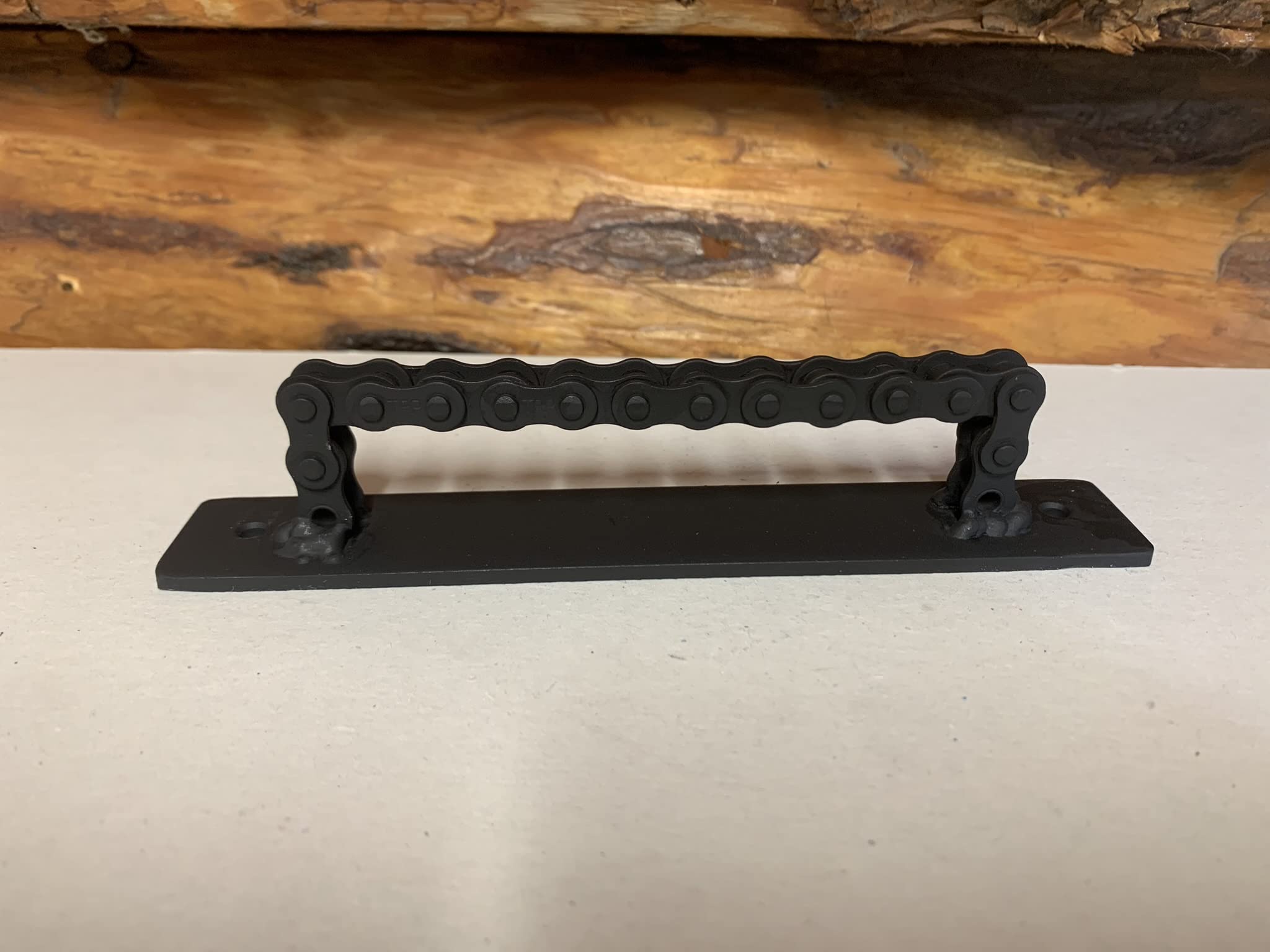 Bike Chain Drawer Pull Or Cabinet Handle Square (3, Black)