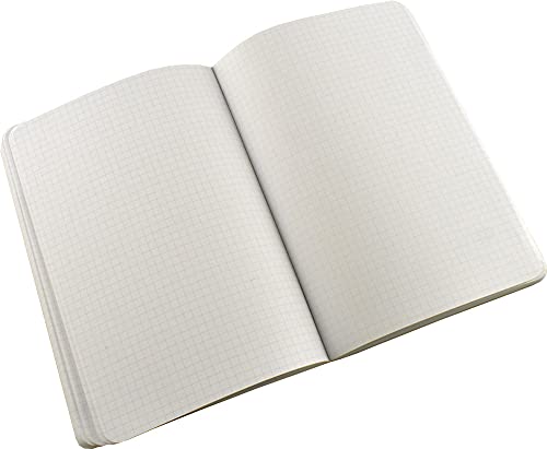 Zequenz Classic 360 Signature Series, Size: B6 Medium, Color: Black, Paper: Grid, Soft Cover Notebook, Soft Bound Journal, 5" x 7", 200 sheets / 400 pages, Squared, Graph, Grid Pattern Premium Paper