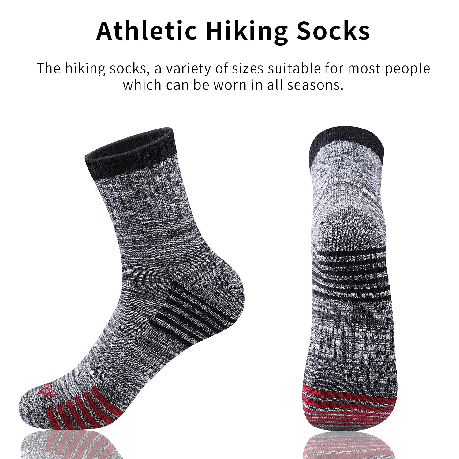 Bigfoot spider Men's Hiking Socks Running Athletic Socks Multi-pack Outdoor Recreation Cushion Crew Socks