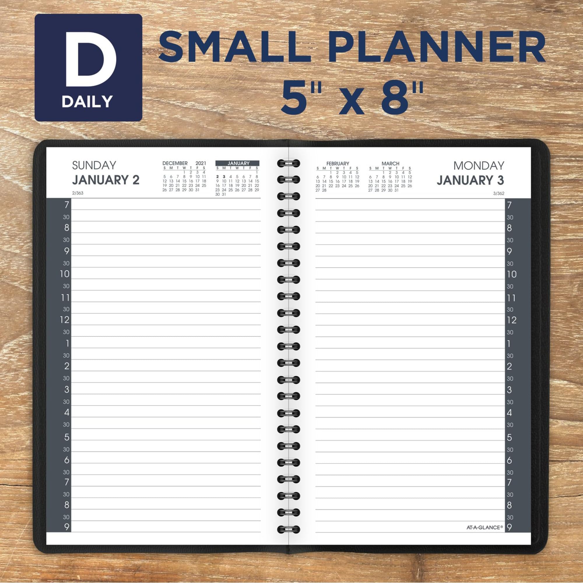 AT-A-GLANCE 2022 Weekly Appointment Book & Planner by AT-A-GLANCE, 5" x 8", Small, Fashion, Blue (7010820)