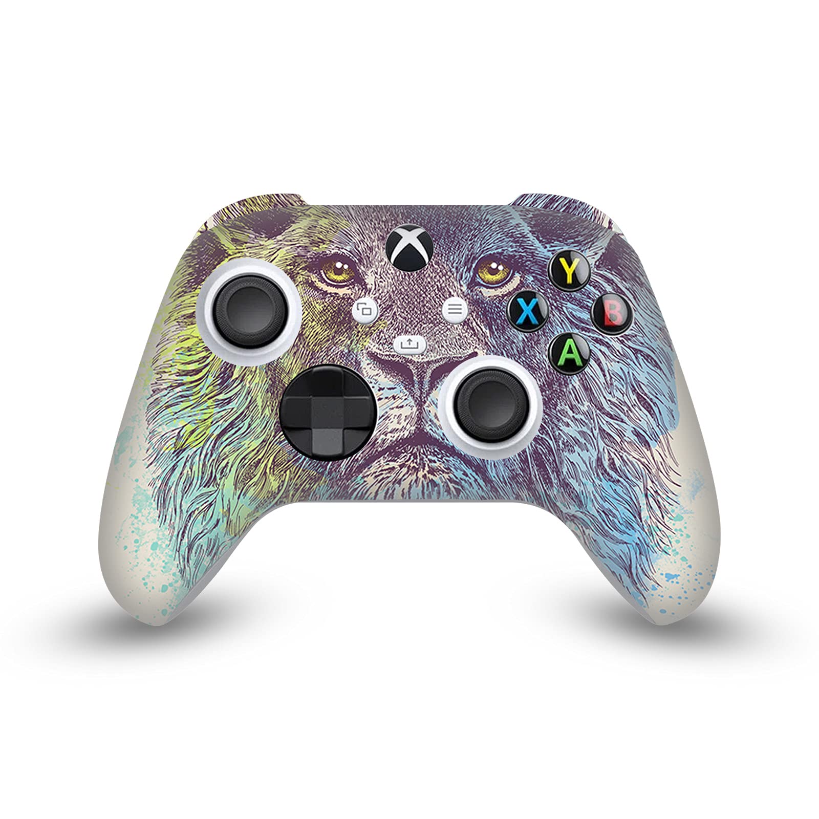Head Case Designs Officially Licensed Rachel Caldwell Lion Art Mix Vinyl Sticker Gaming Skin Decal Cover Compatible With Xbox Series X/S Controller