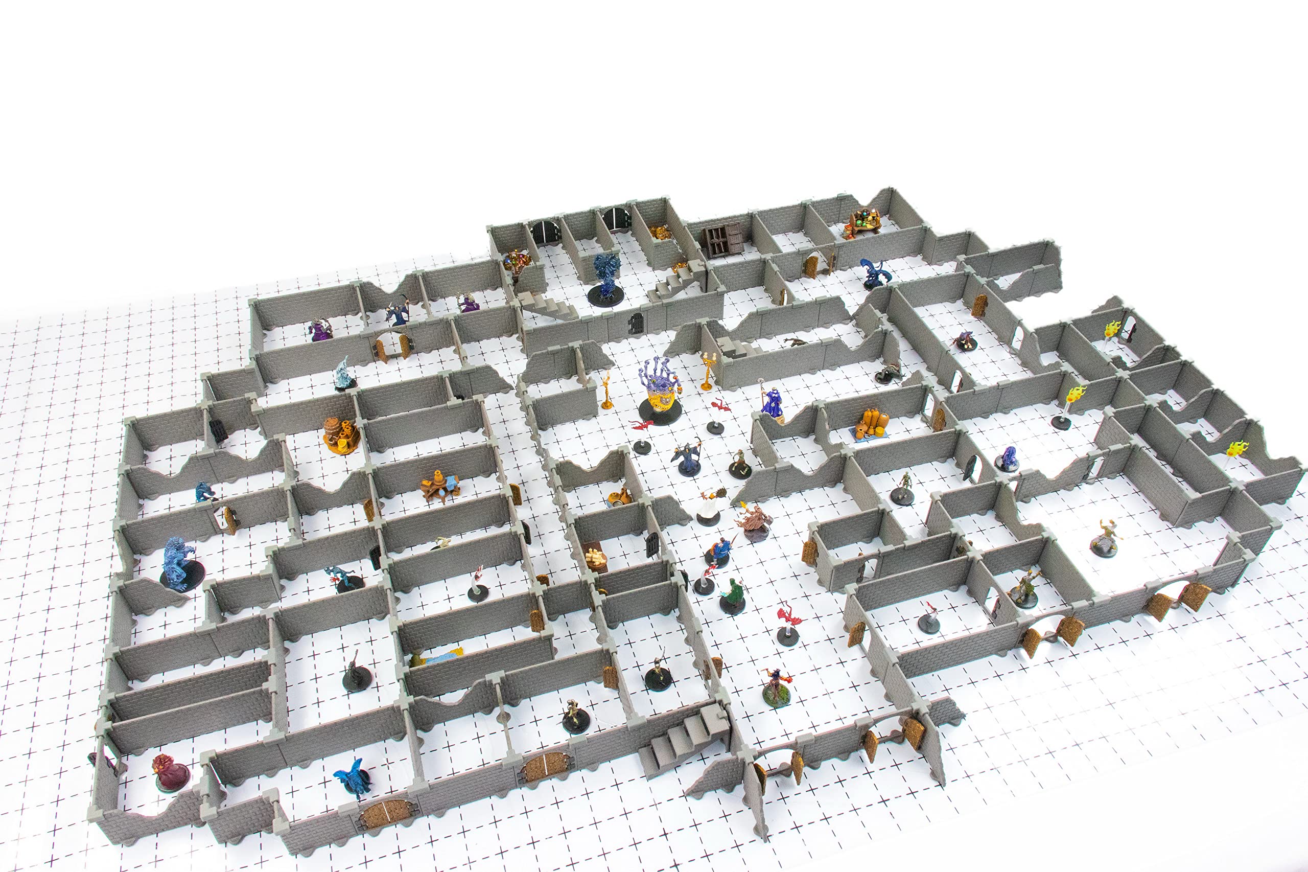 Dirt Cheap Dungeons Modular Dungeon System - Legend Set (Extra Large): RPG Terrain Building for Dungeons & Dragons, Pathfinder, War Gaming, and More!
