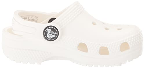 Crocs Kids' Classic Clog , White/White, 12 Little Kid
