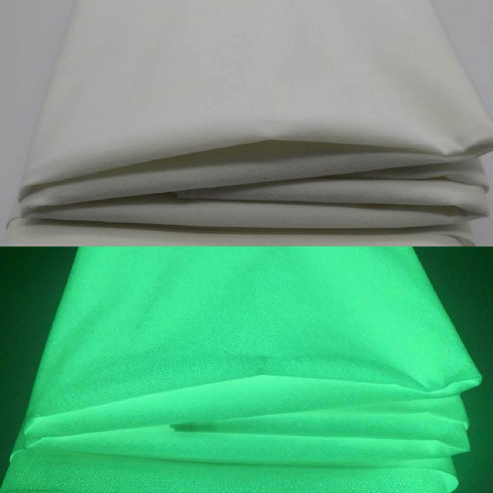 Yimisya 1 Yard Glow in The Dark Fabric Luminous Soft Polyester Fabric for DIY Craft Supplies 39" x 57"