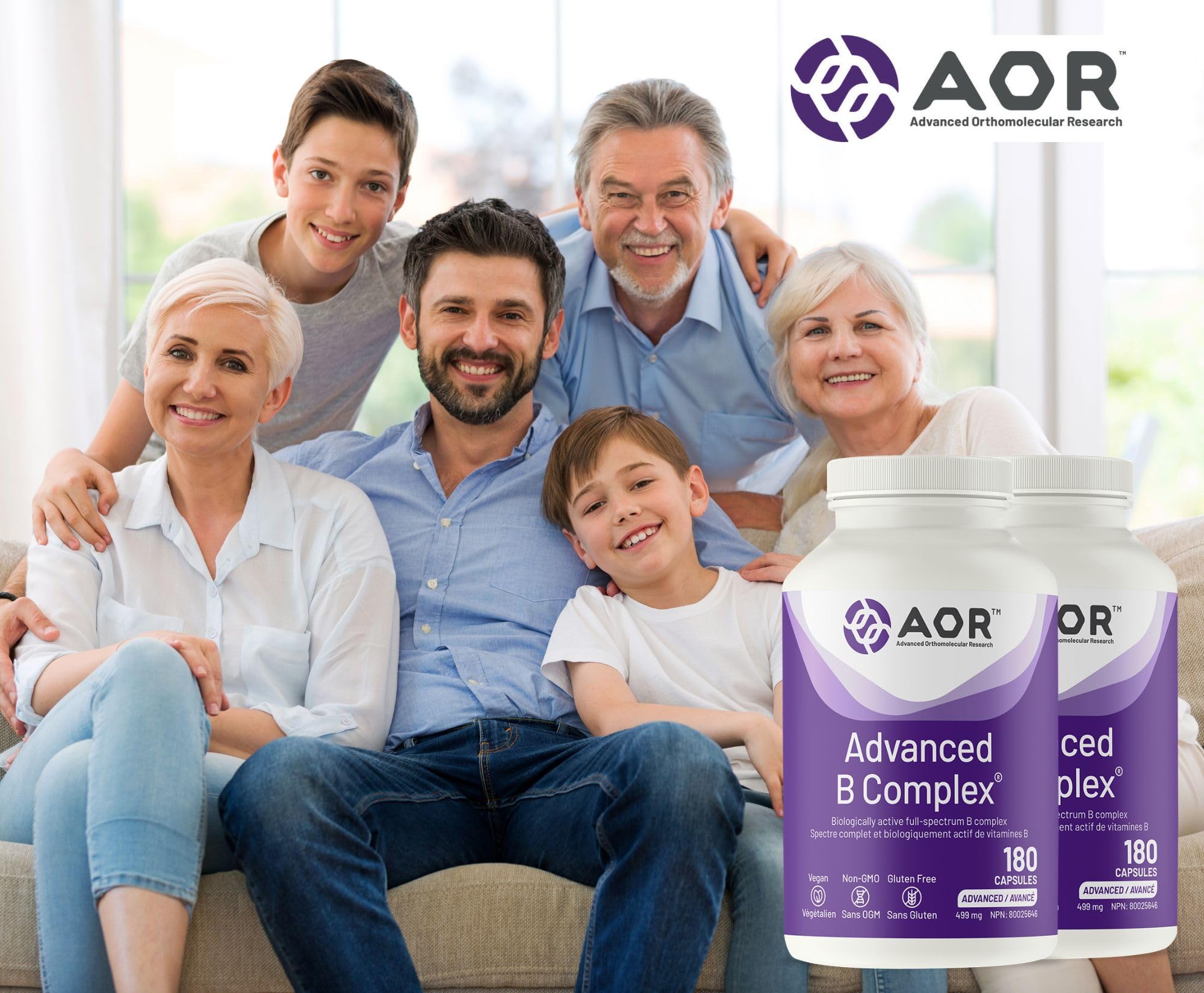 AOR SPO Aor Advan.B Complex Cap, 180 EA