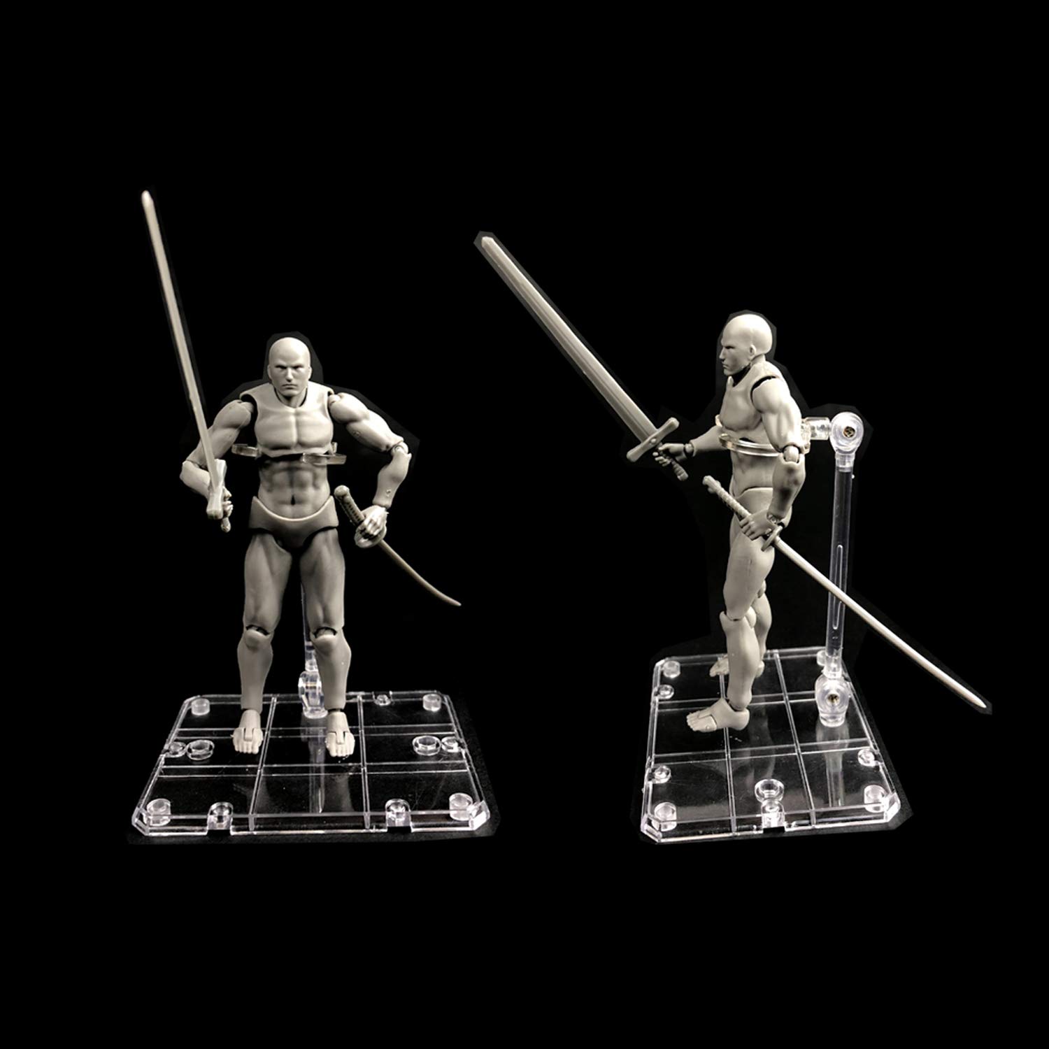 Linhoo Action Figure Stand, 5pcs Action Figure Display Compatible with HG RG SD SHF Gundam Stand 1/144 with Screwdriver