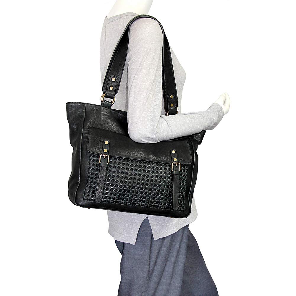 Nino Bossi Handbags Trina Leather Tote (Denim)