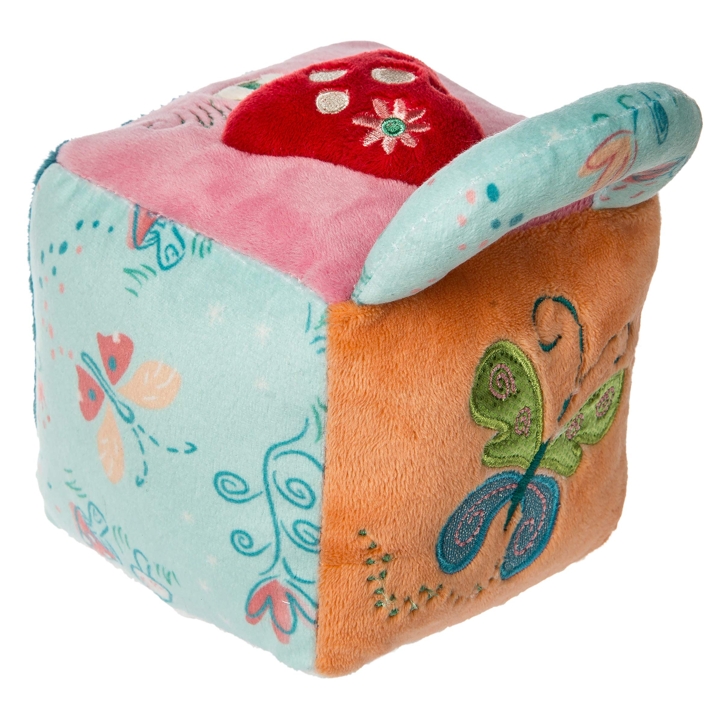 Mary Meyer Fairyland Forest Soft Activity Cube Baby Block, 4 x 4-Inch, Forest Animals