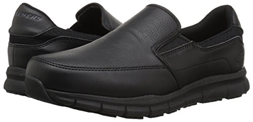 Skechers for Work Men's Nampa-Groton Food Service Shoe,black polyurethane,10.5 M US