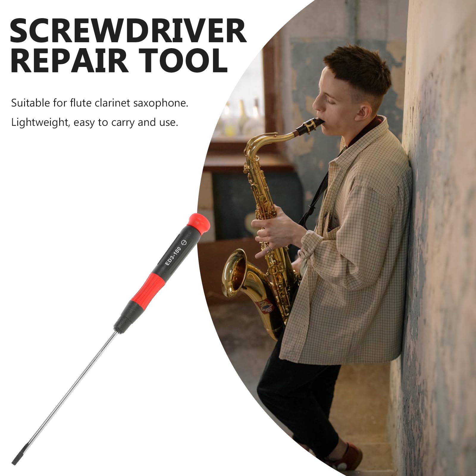 Healifty Metal Screwdriver for Flute Clarinet Saxophone Maintenance Luthiers Musical Instrument Makers Repair Tool R126 flute plugs,piccolo,spring tool