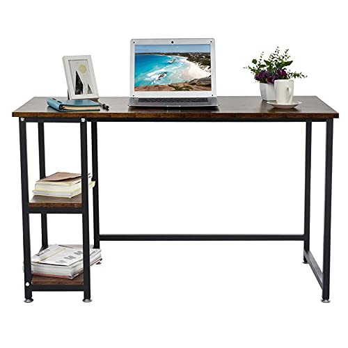 Modern Standing Desk Desk Creative Craft Art Drawing Desk Home Office Desks Simple Workstations Study Writing Reading Desk Secretary Executive Desk (Brown, One Size)