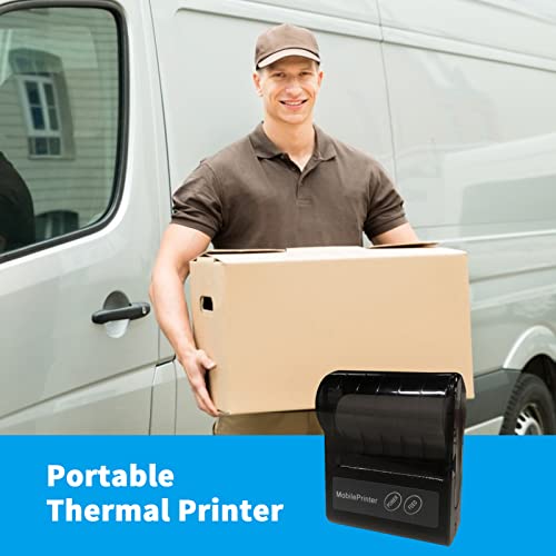 Dioche Receipt Printer, Mobile Thermal Printer, Compatible with Smart Phone, Computer Systems for Restaurant Sales Retail