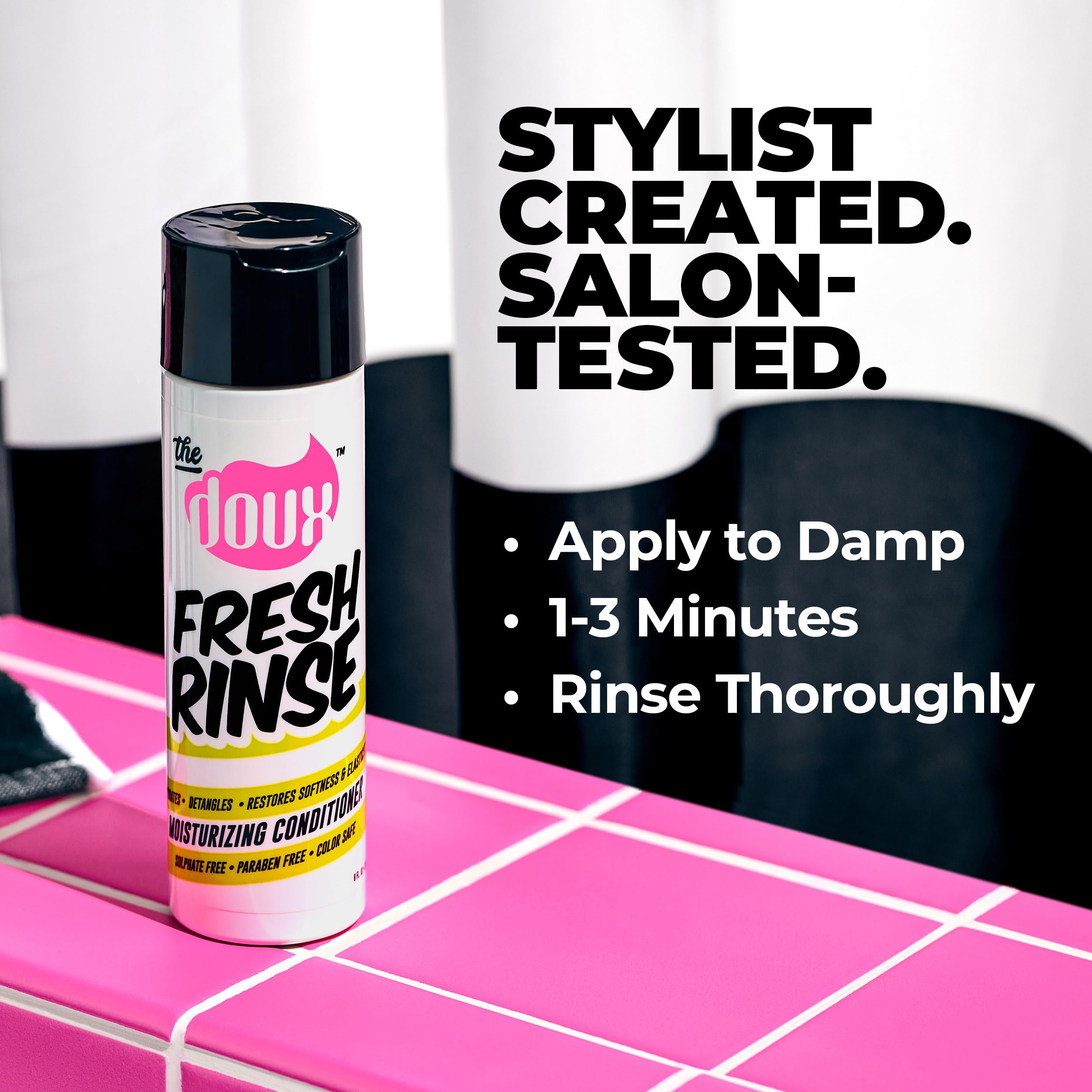 The Doux - FRESH RINSE Moisturizing Conditioner - Hydrating Hair Conditioner - Contains Shea Butter and Sea Silk - Sulfate-Free, Paraben-Free