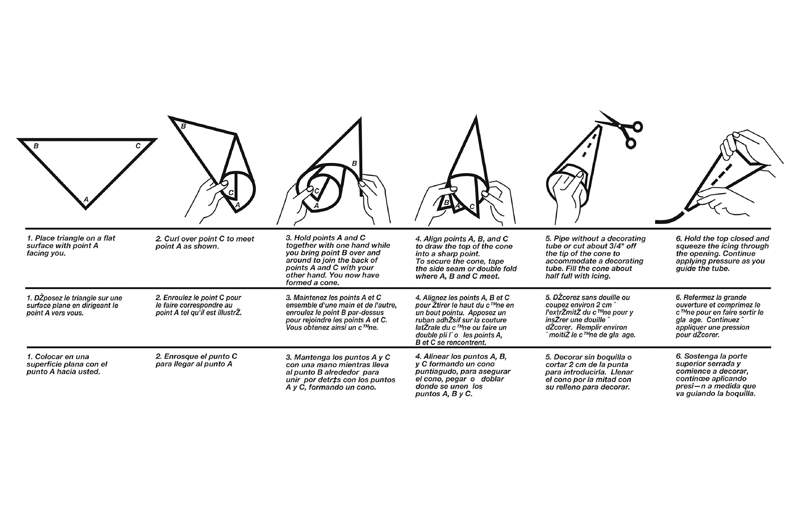 Ateco Large Parchment Triangle, 100-Pack