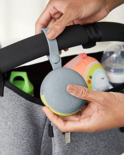 Skip Hop Silicone Pacifier Holder, Grab & Go, Grey