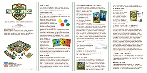 MasterPieces Kids & Family Board Games - Junior Ranger National Parks Opoly Jr. - Officially Licensed Board Games for Kids, & Family