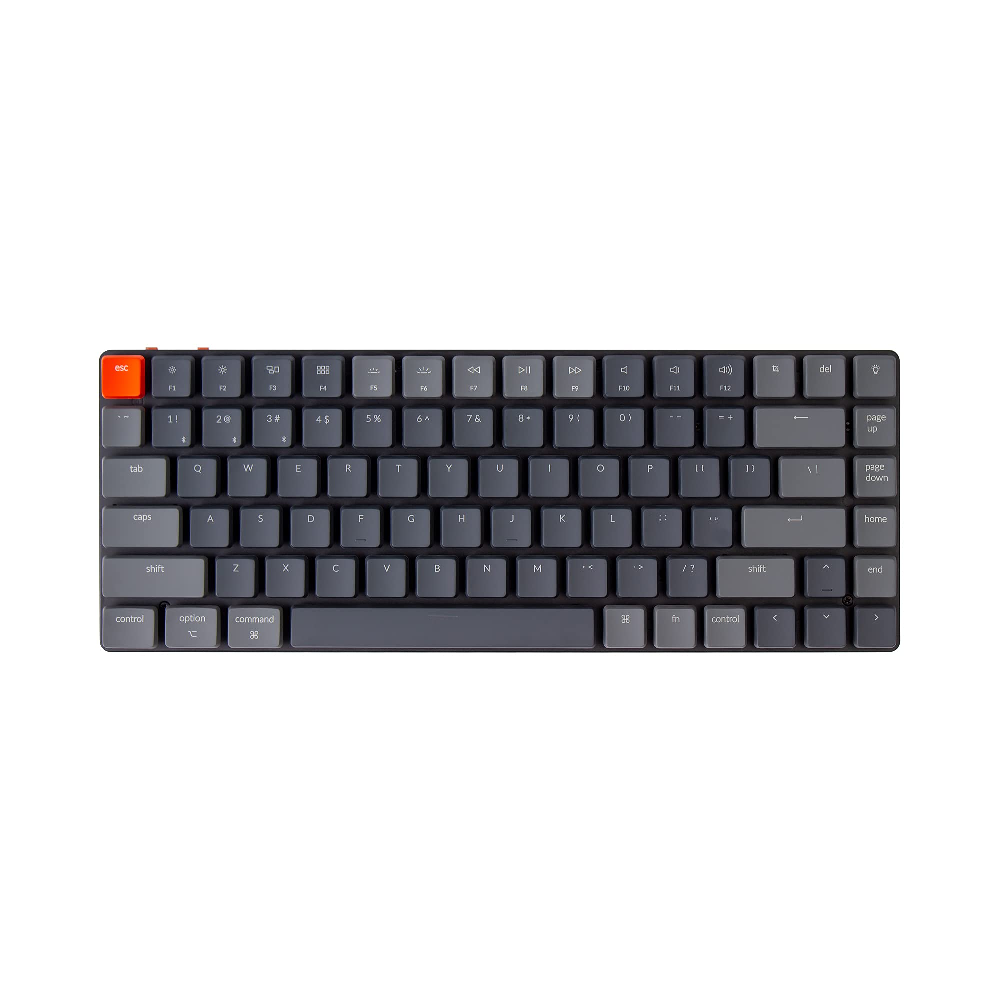 Keychron K3 75% Layout 84-Key Ultra-Slim Hot-Swappable Wireless Bluetooth Mechanical Keyboard with Low-Profile Keychron Optical Brown Switch/White LED Backlight/USB Wired for Mac Windows-Version 2