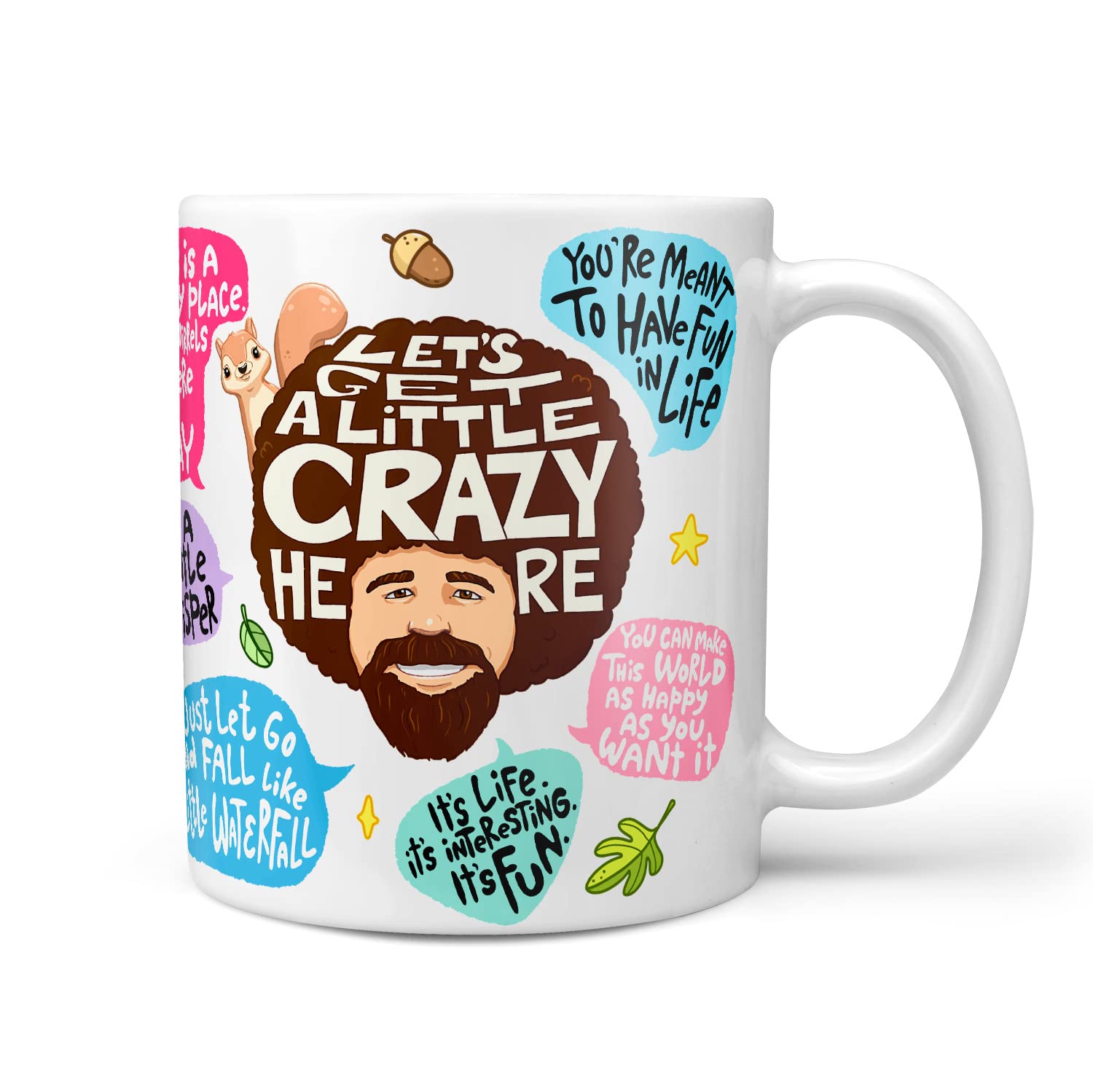 Bob Ross Coffee Mug with Quotes 11oz Bob Ross Gift