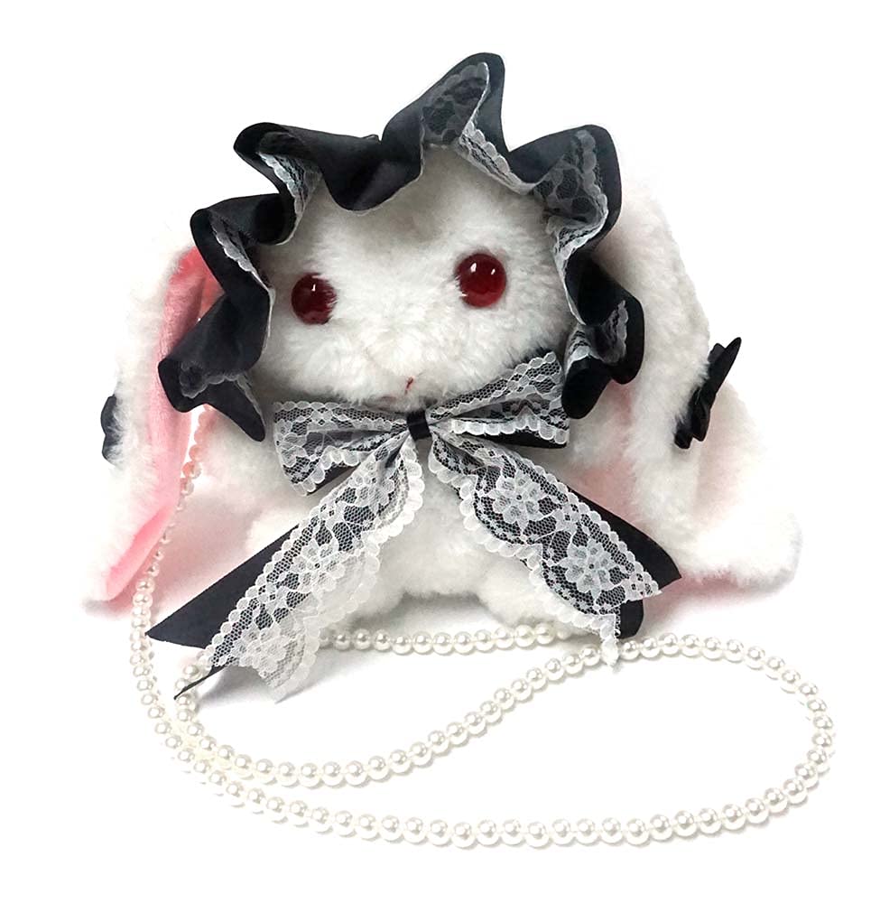 Nite closet Lolita Purse Rabbit Crossbody Bag for Women (White/black)