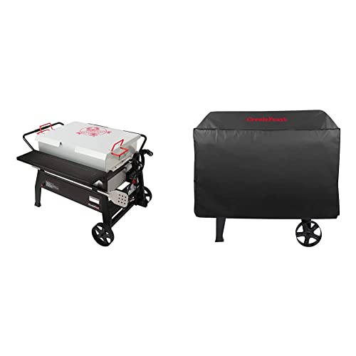 CreoleFeast CFB2001 150 qt. Crawfish Seafood Boiler, Double Sack Outdoor Stove Propane Gas Cooker & CR1001A Premium Oxford Grill Cover