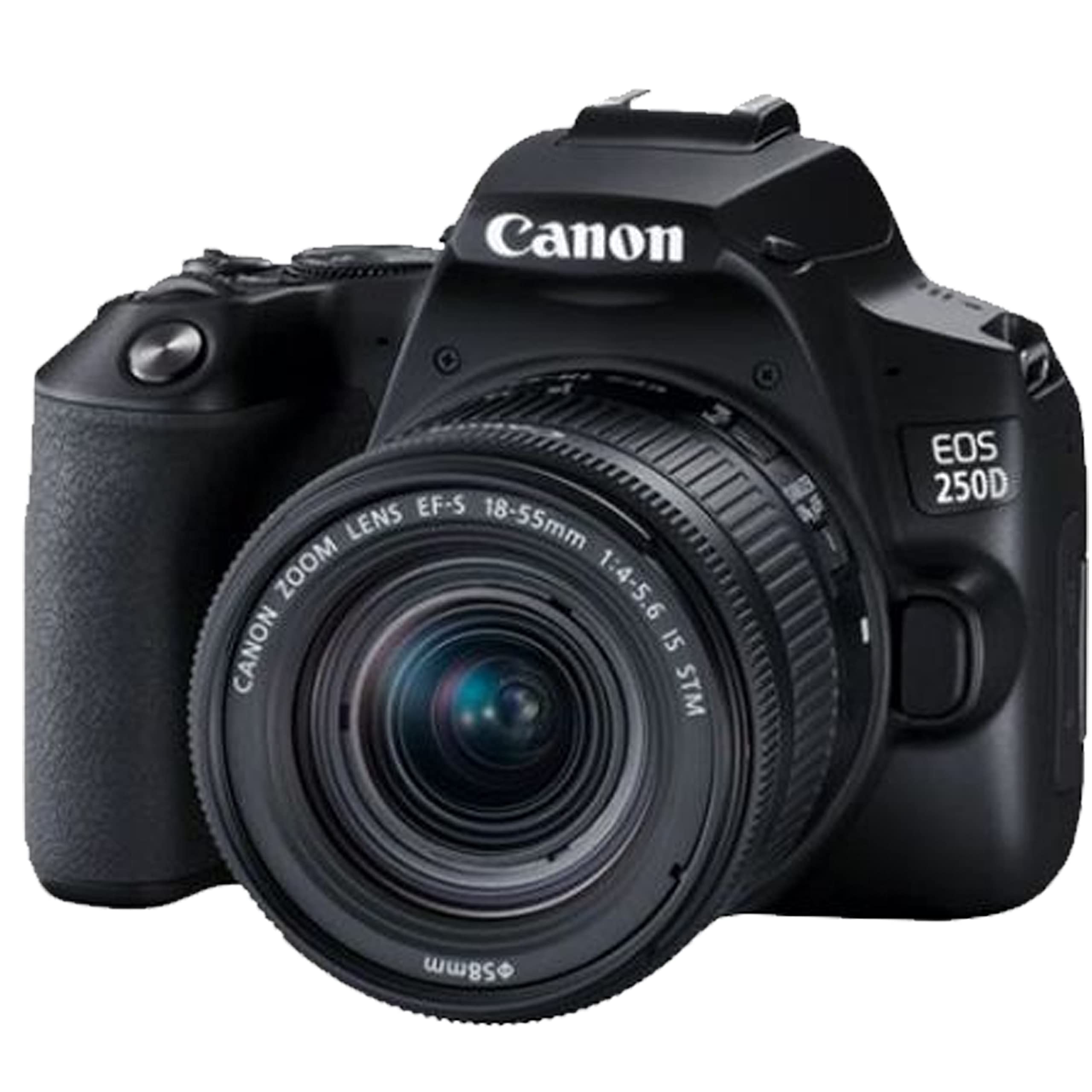 Canon EOS 250D (Rebel SL3) DSLR Camera w/EF-S 18-55mm F/4-5.6 is STM Zoom Lens + 128GB Memory + Case + Tripod + Filters (36pc Bundle)