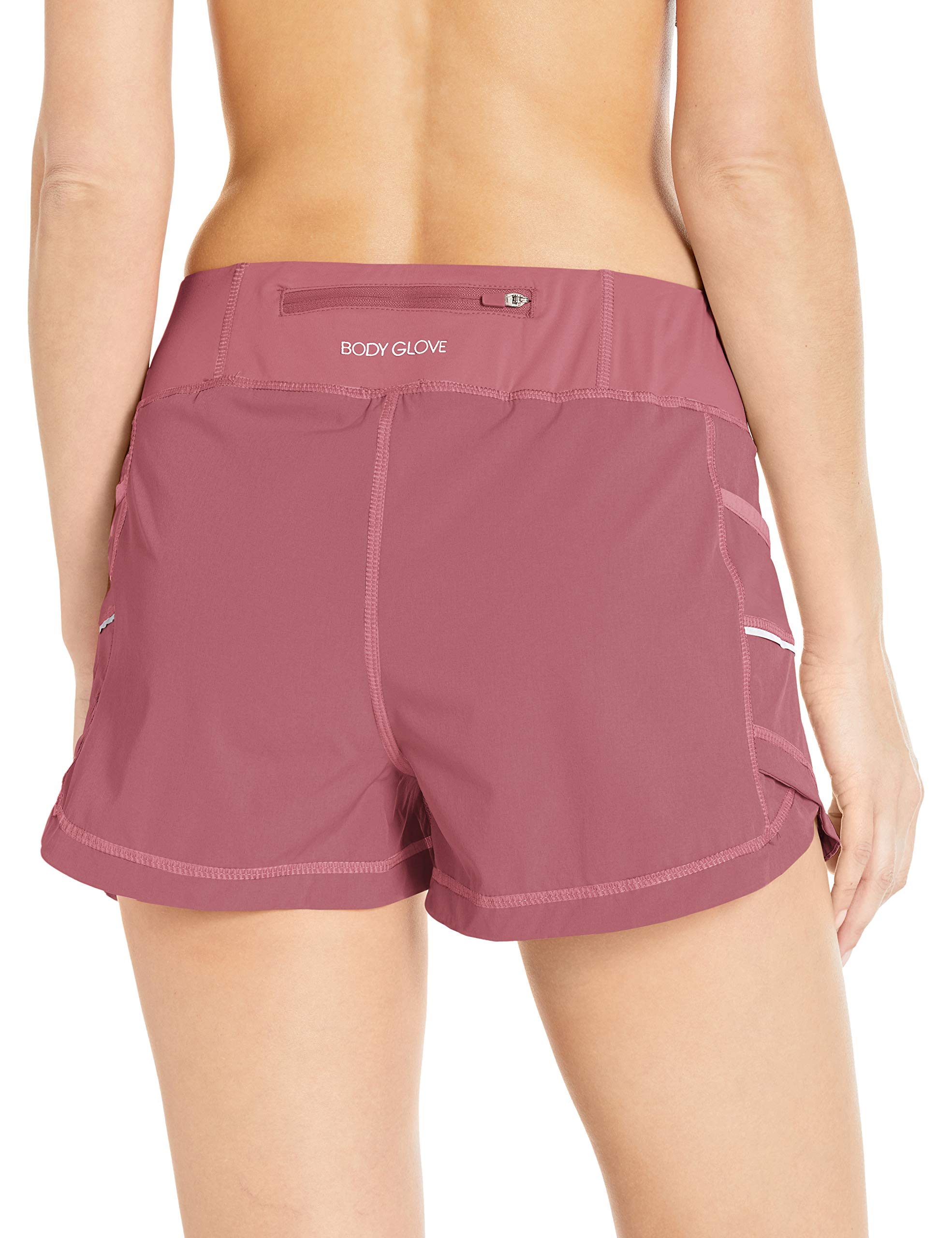 Body Glove Active Women's Buck UP Loose FIT Activewear Short, Rosewood, X-Large
