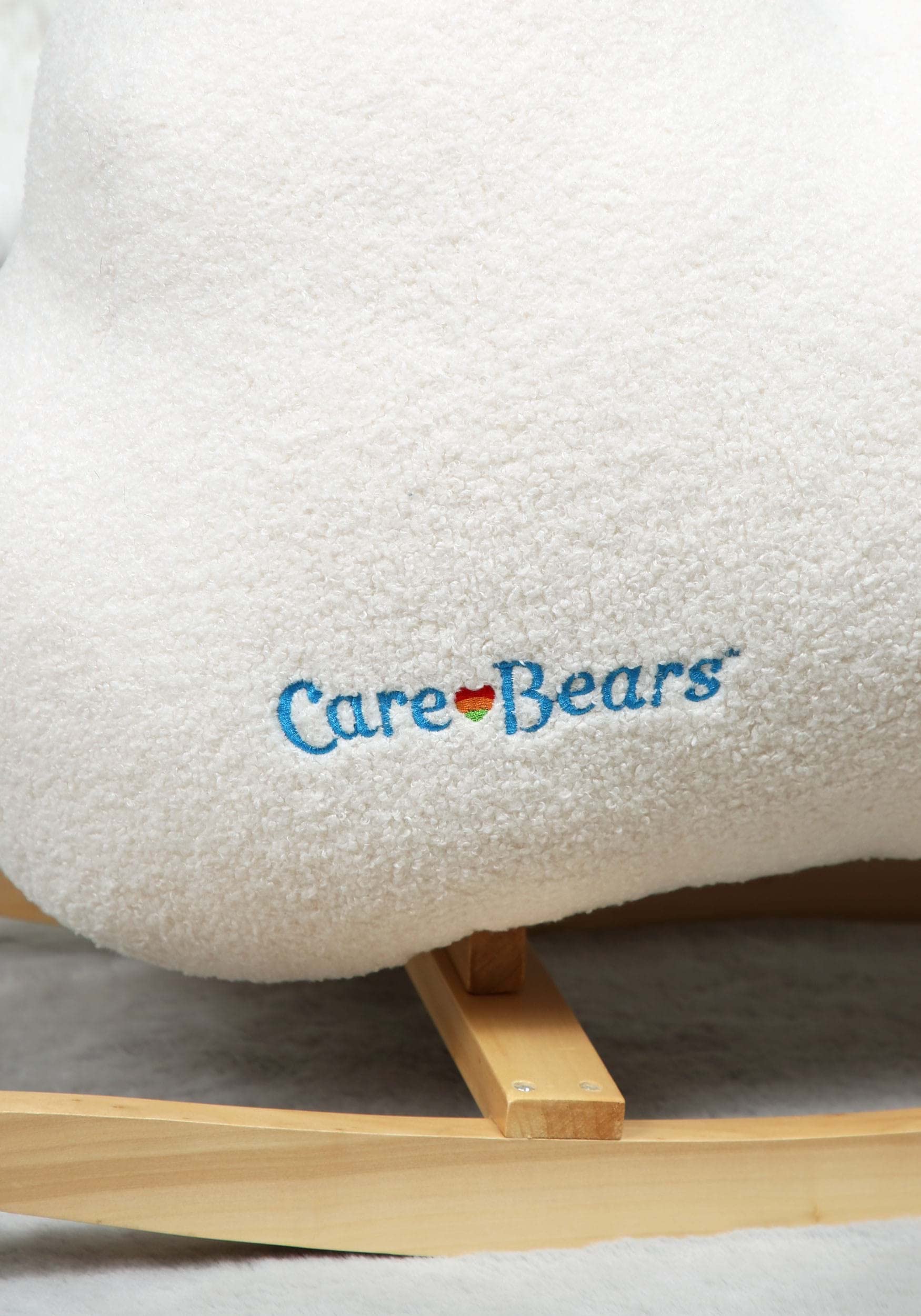 Children's Care Bears Cloud Rocker | Foam and Polyester Rocking Horse with Wooden Frame, Rockers, and Grips