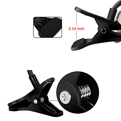 ZTON Cell Phone Holder, Universal Mobile Phone Stand, Lazy Bracket, Flexible Long Arms Clip Mount for iPhone, LG etc. in Office Bedroom Desktop (Black)
