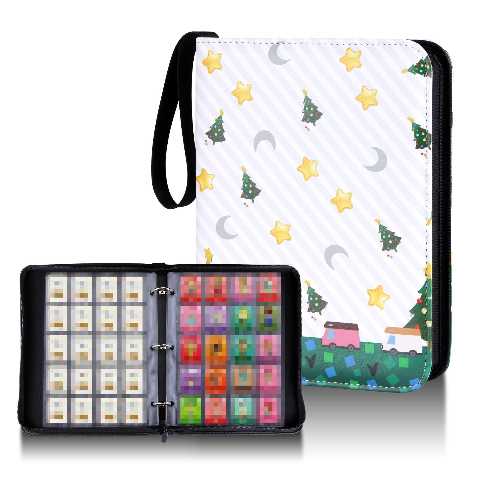 Kitguard 300 Pockets Binder Compatible with Amiibo Cards, ACNH NFC Tags Mini Size Game Cards Carrying Case with Sleeves