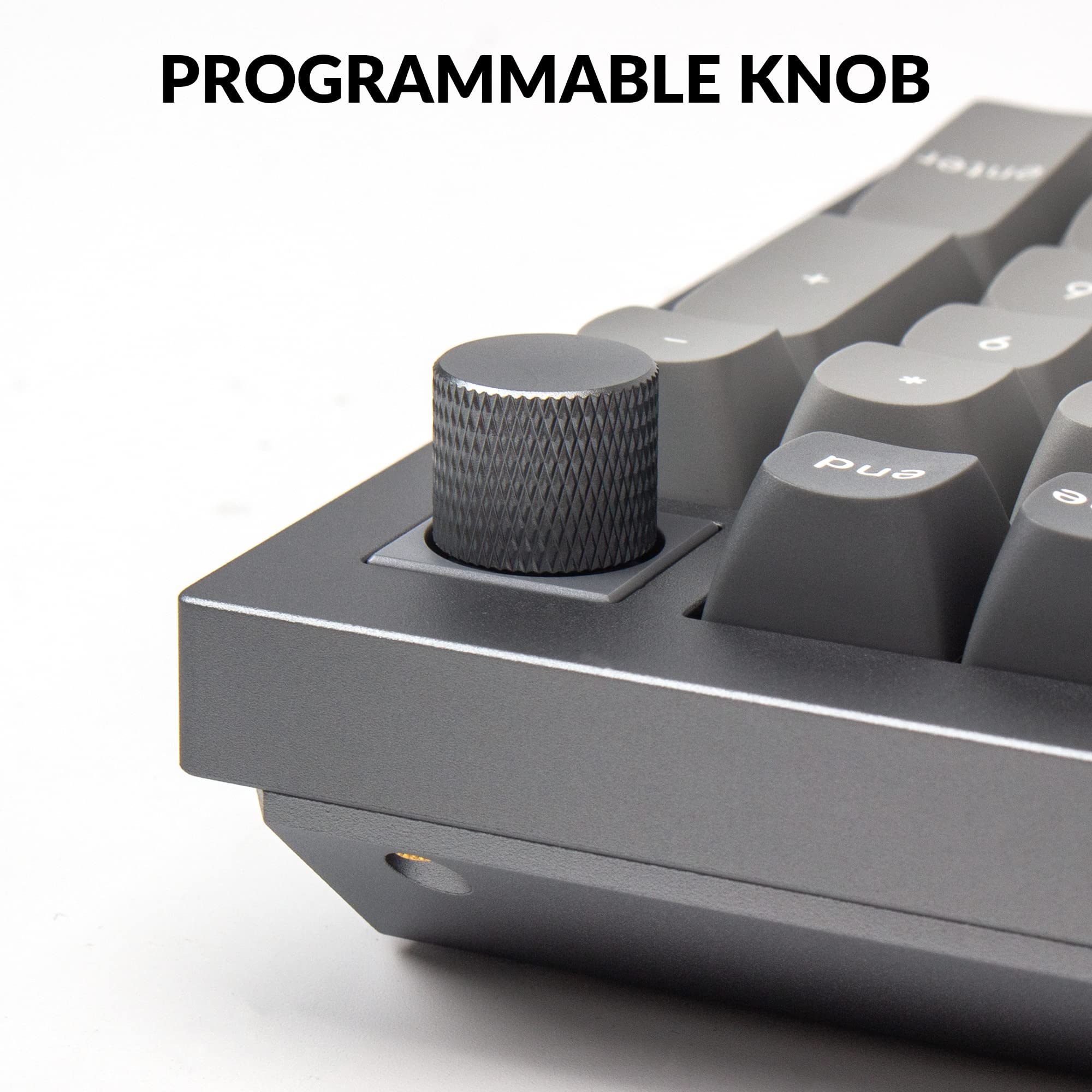 Keychron Q5 Wired Custom Mechanical Keyboard Knob Version, 96% Layout QMK/VIA Programmable Macro with Hot-swappable Gateron G Pro Brown Switch Double Gasket Compatible with Mac Windows Linux (Grey)