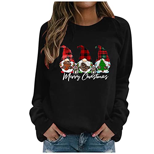 Blouses For Women Casual Trendy Hoodies Pullover Long Sleeve Sweatshirts Relaxed Fit Workout Tops Clothes Outfits Black