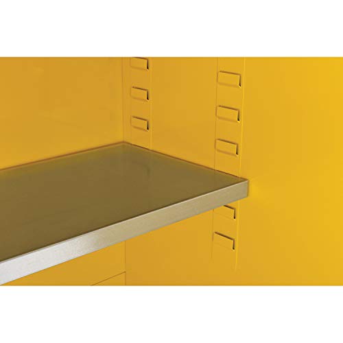 Global Industrial 110 Gallon Drum Storage Safety Cabinet, Manual Close w/Rollers