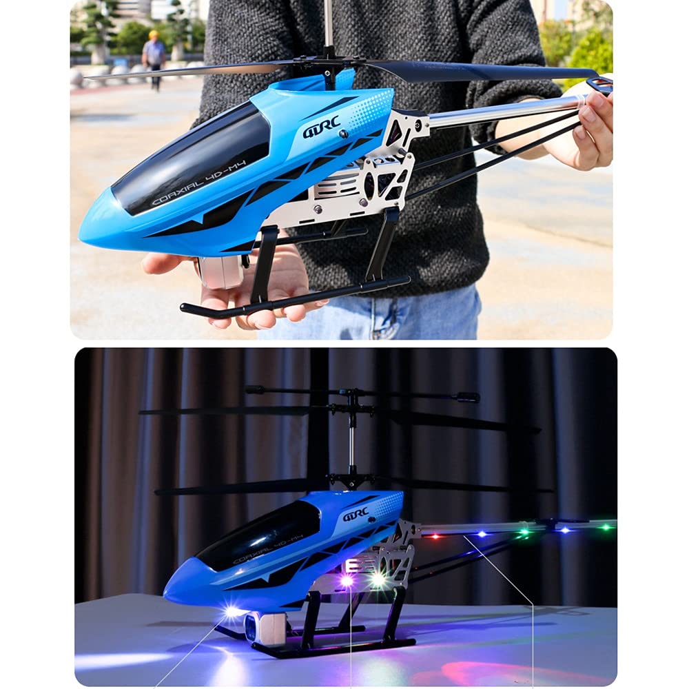 Nsddm 72cm Large Remote Control Helicopter with Camera Alloy Fall Resistant RC Airplane 2.4Ghz Electric Rc Aircraft for Beginners Kids Adults Toy Gifts RTF (Color : Blue)