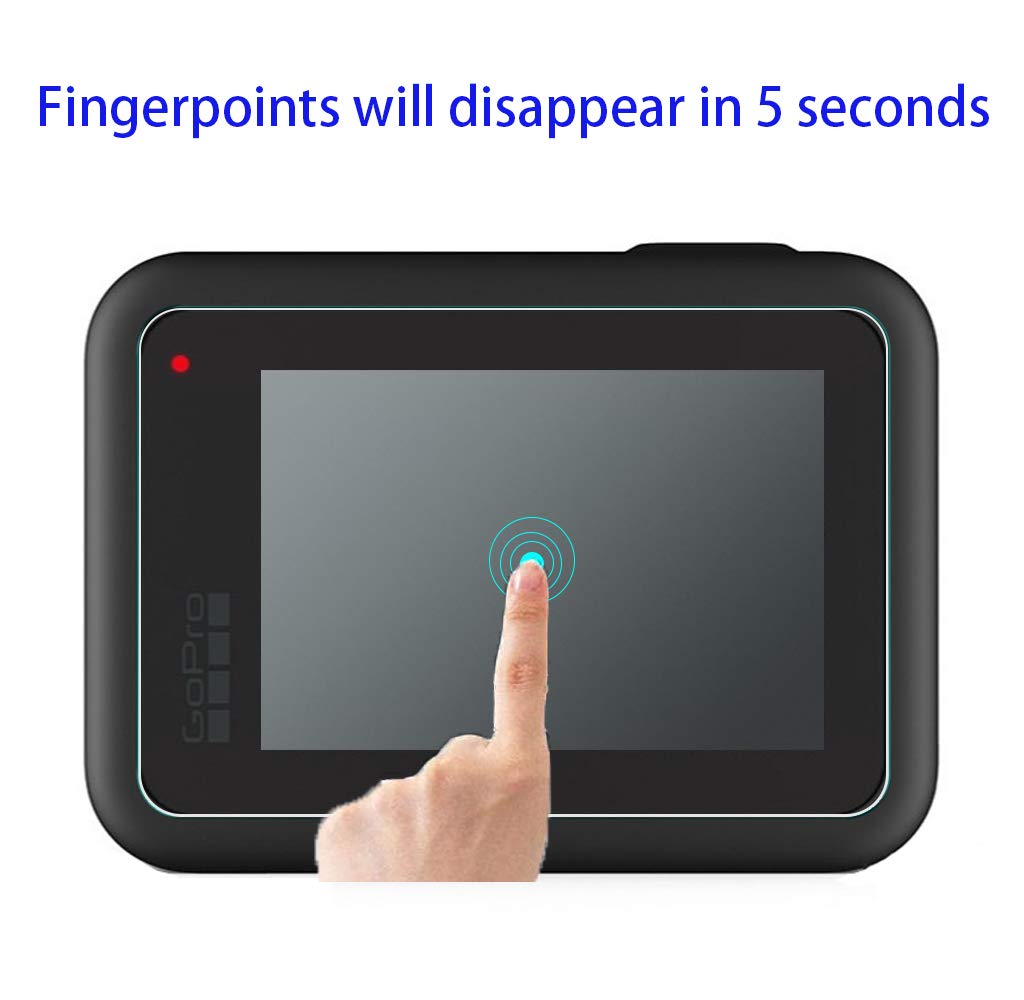 HUIPUXIANG Screen Protector for GoPro Hero 8 Black Action Camera, 0.3mm High Definition 9H Hardness Optical LCD Premium Glass Protective Cover [2+2+2 Pack]