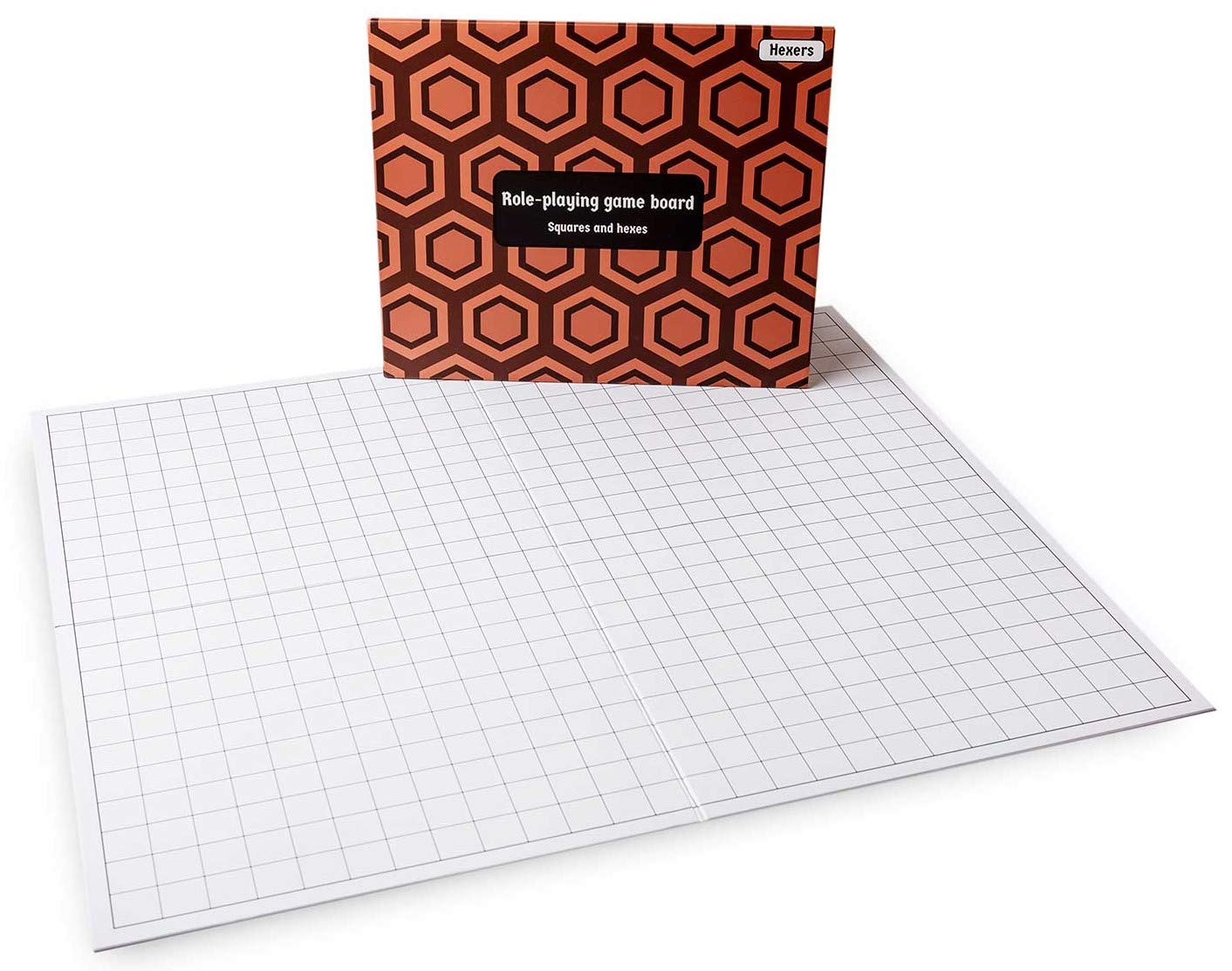 Hexers Lite Role-Playing Game Board RPG Game Mat, Compatible with Dungeons and Dragons DD D&D and Pathfinder 1 inch Squares Dry Erase, RPG Miniatures Mat or Tabletop Role-Playing Dice Map