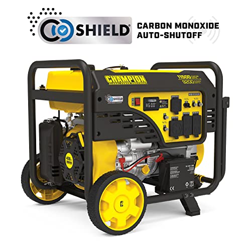 Champion Power Equipment 201110 11,500/9,200-Watt Electric Start Portable Generator with CO Shield,Yellow