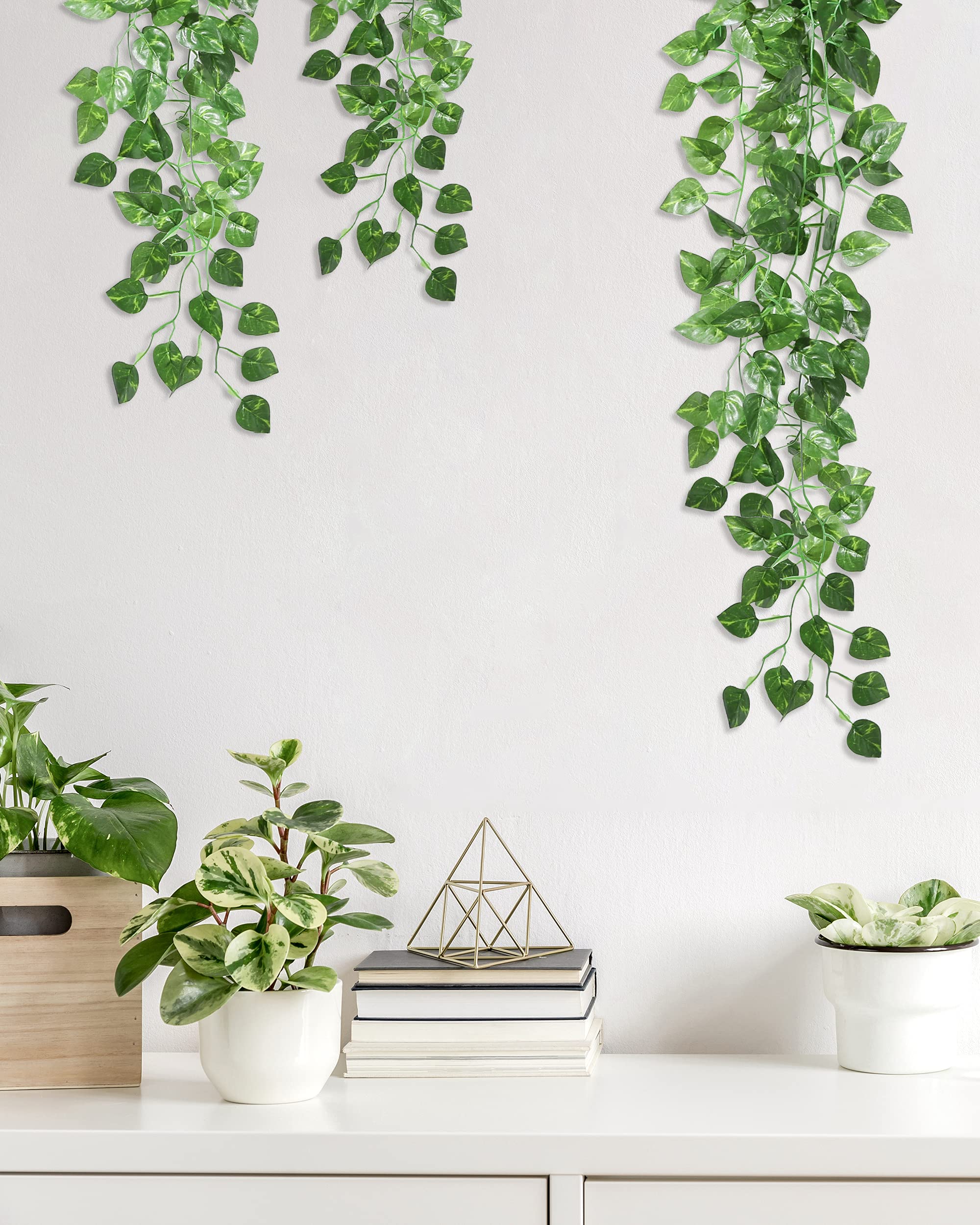 Omldggr 3 Pieces Artificial Hanging Ivy Vine Artificial Hanging Plants for Indoor Outside Home Garden Office Decor