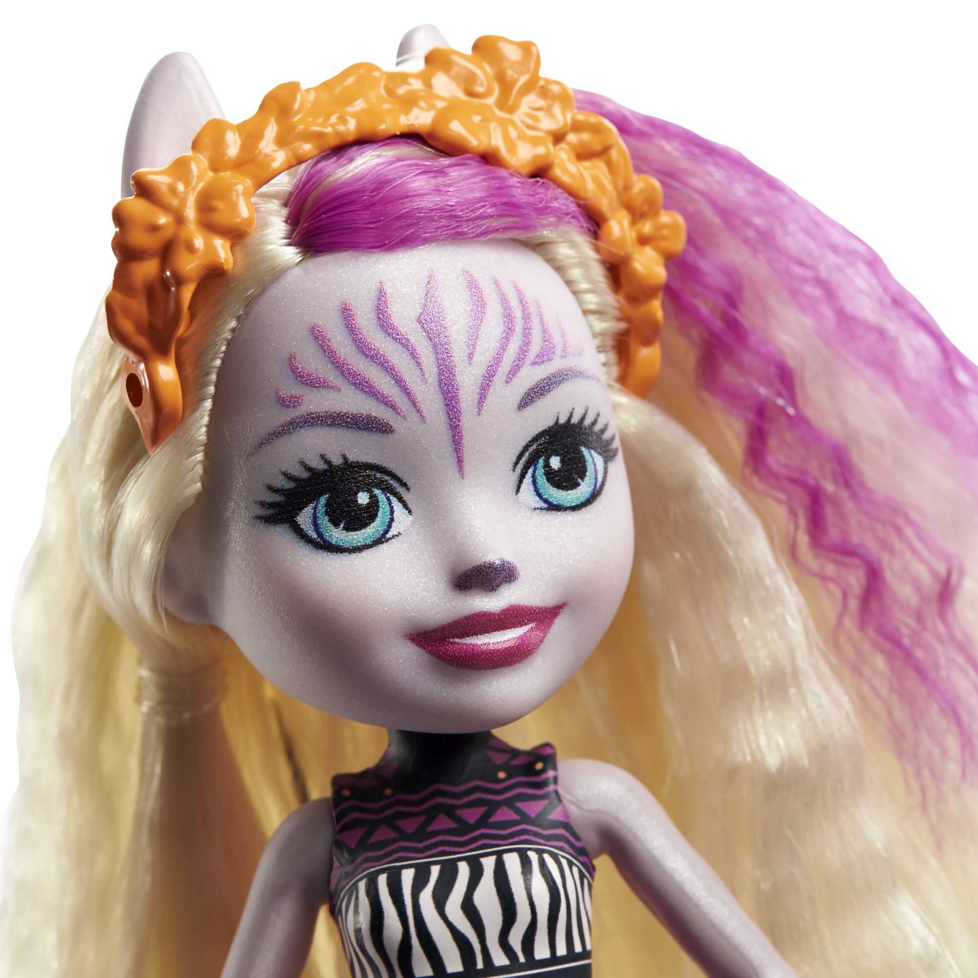 Mattel Enchantimals Zadie Zebra Doll with Ref Animal Figure, 6-inch Small Doll with Removable Skirt & Accessories, Sunny Savanna Toy Collection