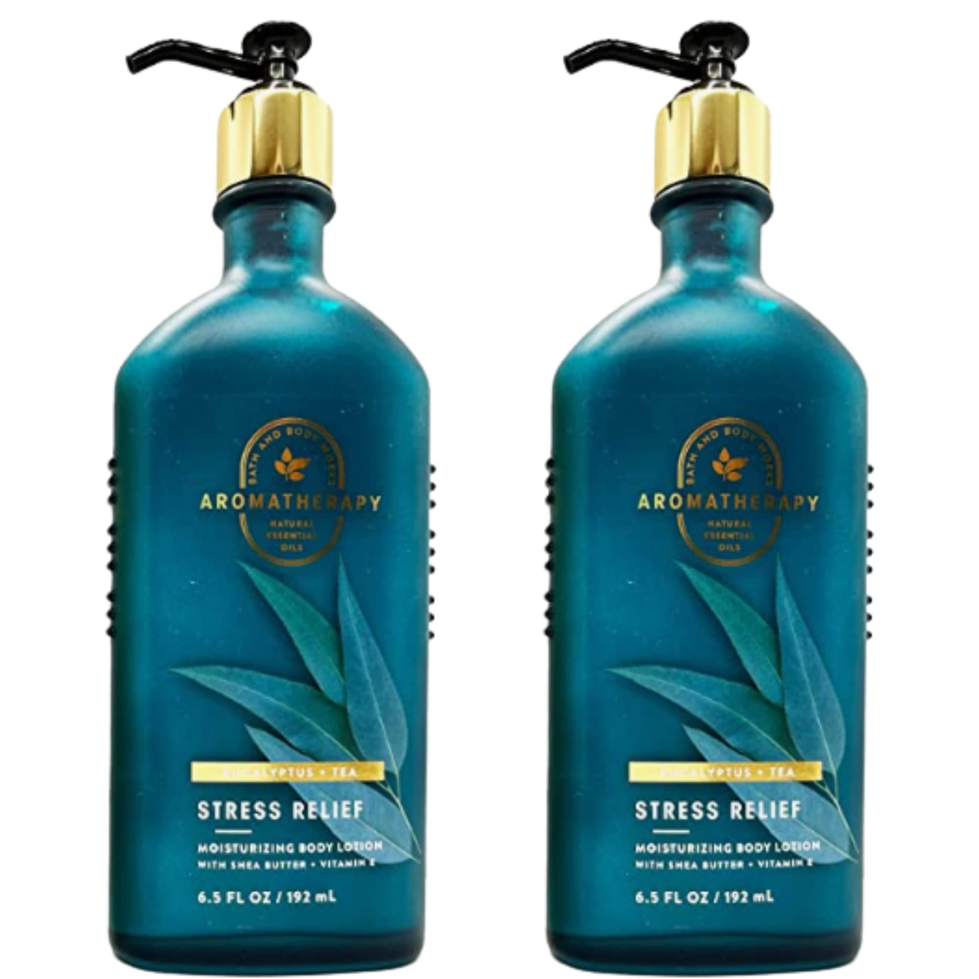 Bath and Body Works Stress Relief Eucalyptus Tea Aromatherapy Gift Set of 2-6.5 Ounce Moisturizing Body Lotion with Shea Butter and Vitamin E